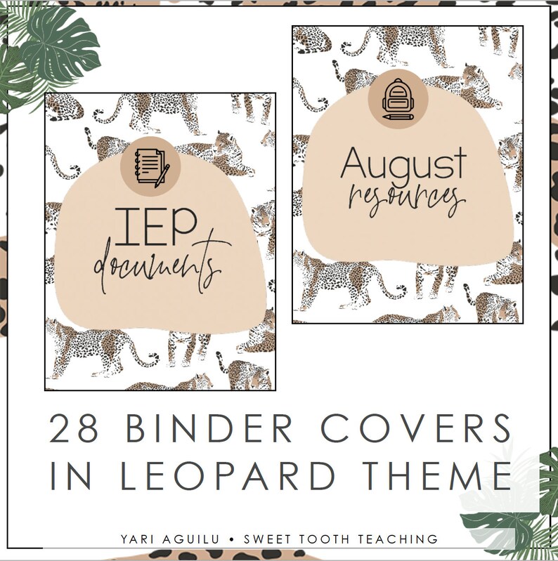 Binder Covers & Spines Printable Classroom Decor Jungle - Etsy