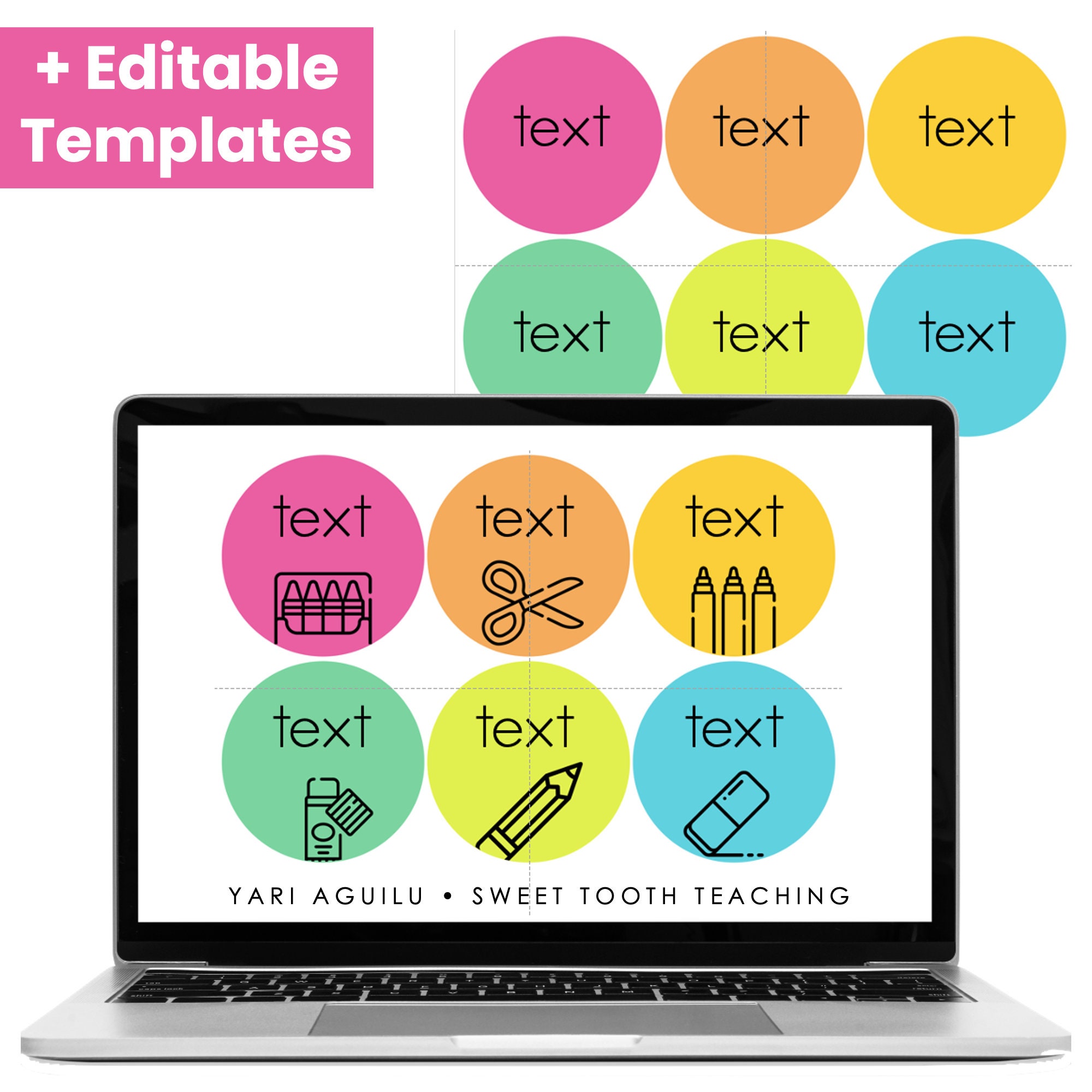 Colorful Classroom Supply Labels Tropical Classroom Theme & - Etsy