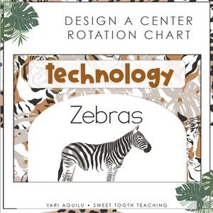 Classroom Centers Rotation Chart | Printable Jungle Classroom Decor - Etsy