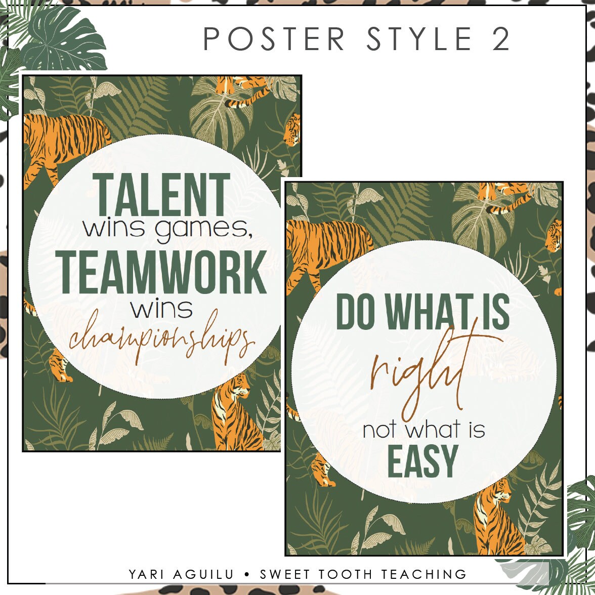 Inspirational Quote Posters | Jungle Theme Classroom Decor | Safari ...