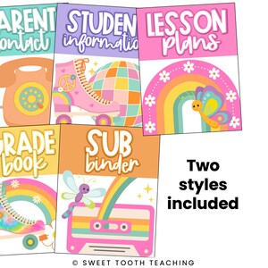 Binder Covers & Spines | Editable | Groovy Garden Retro Decor | DIGITAL ...