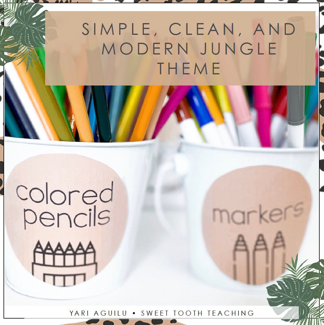 Supply Labels Jungle Classroom Decor - Etsy