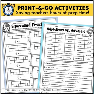 3rd Grade Review Worksheets Homeschooling Winter Math, Reading ...