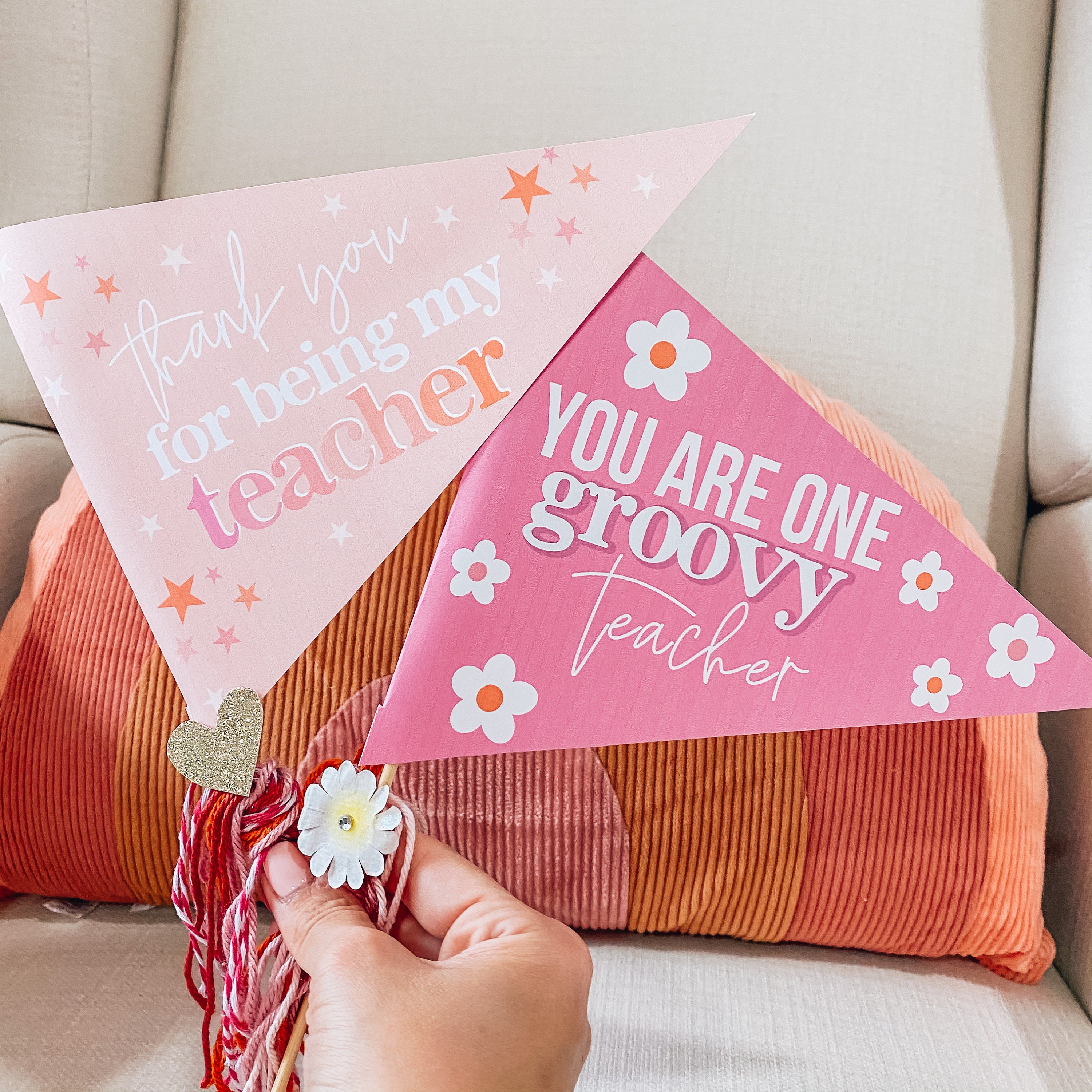 Teacher Appreciation Printable Pennant Flags Tags, Teacher Gift Ideas ...