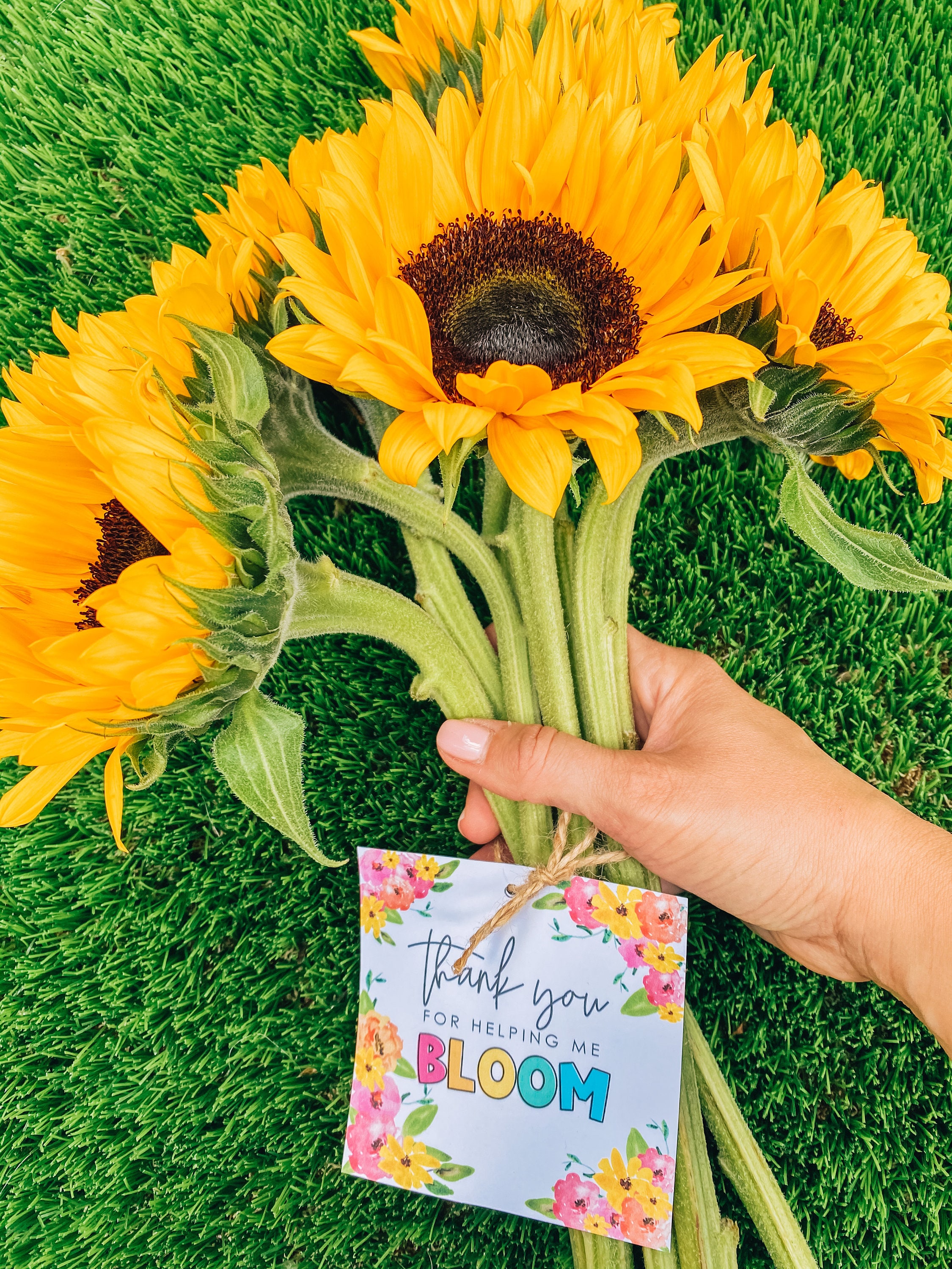 Teacher Appreciation Thank You Tags: Helping Me Bloom (printable PDF ...