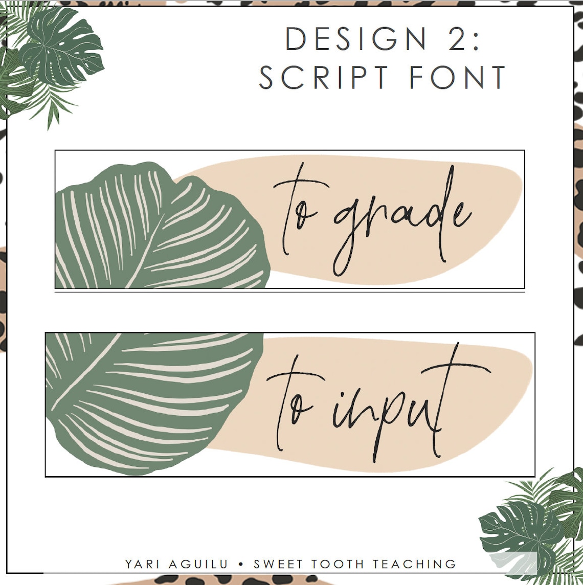 Jungle Theme Drawer Labels Printable Classroom Decor | Etsy
