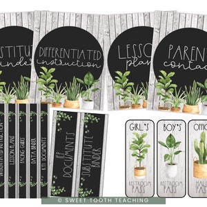 Plants & Lemons Classroom Decor: Farmhouse Theme (EDITABLE Digital ...