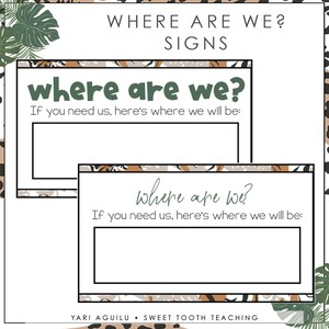 Classroom Decor | Where is Our Class Sign | Jungle Theme - Etsy Australia