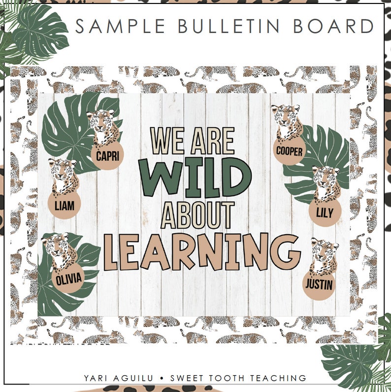 Jungle Theme Bulletin Board Kit Printable Classroom Decor - Etsy
