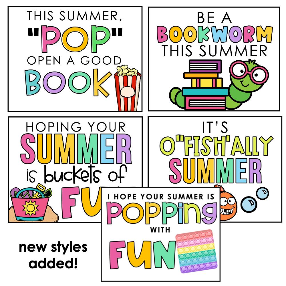 End of Year Student Gift Tags: Printable Summer Sayings (PDF) - Etsy