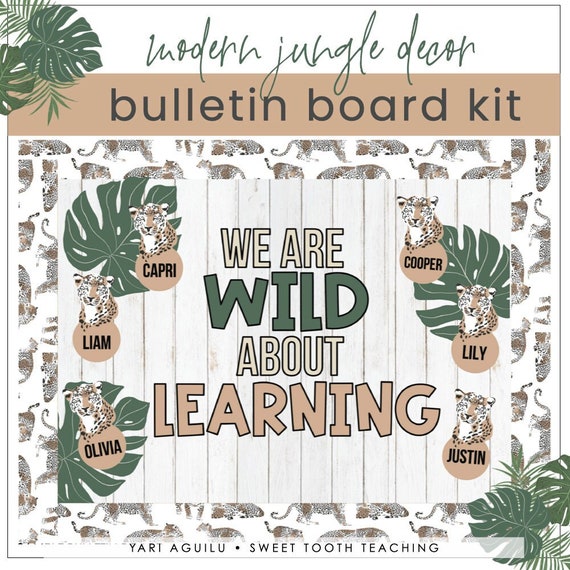 Jungle Theme Bulletin Board Kit Printable Classroom Decor - Etsy