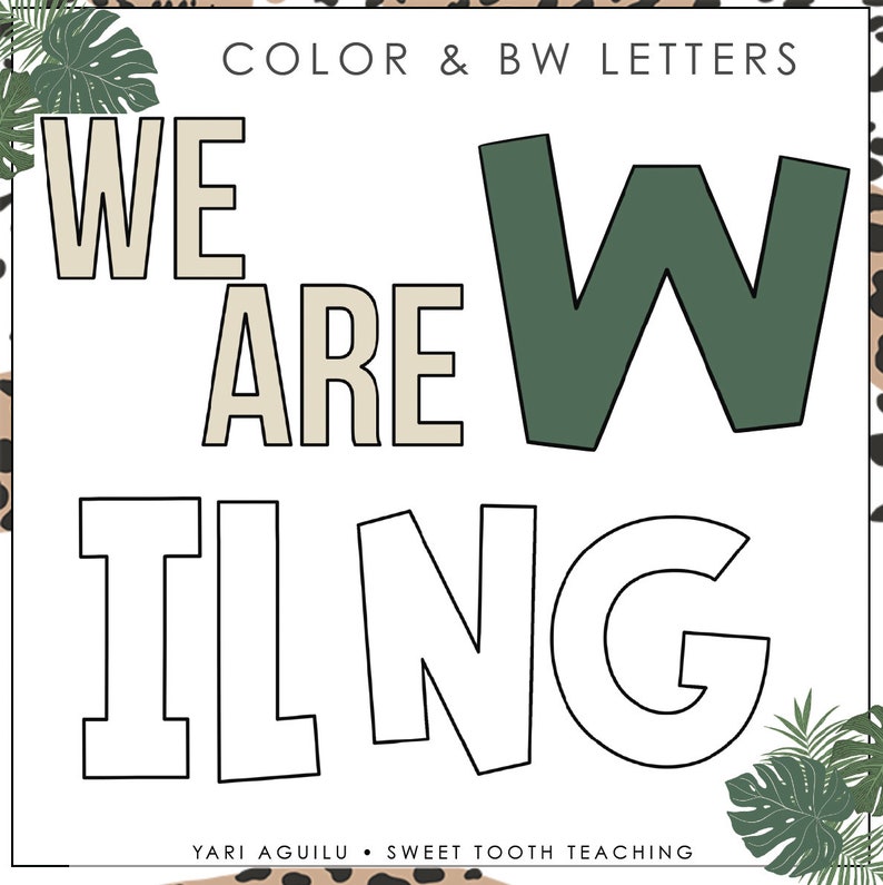 Jungle Theme Bulletin Board Kit Printable Classroom Decor - Etsy