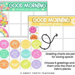 Morning Greetings | Groovy Garden Retro Decor | Editable | DIGITAL ...