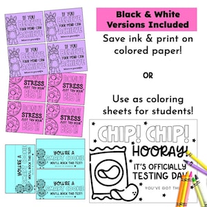 Motivational Testing Treat Tags: Unicorn, Cookie, Chip, Donut (PDF) - Etsy