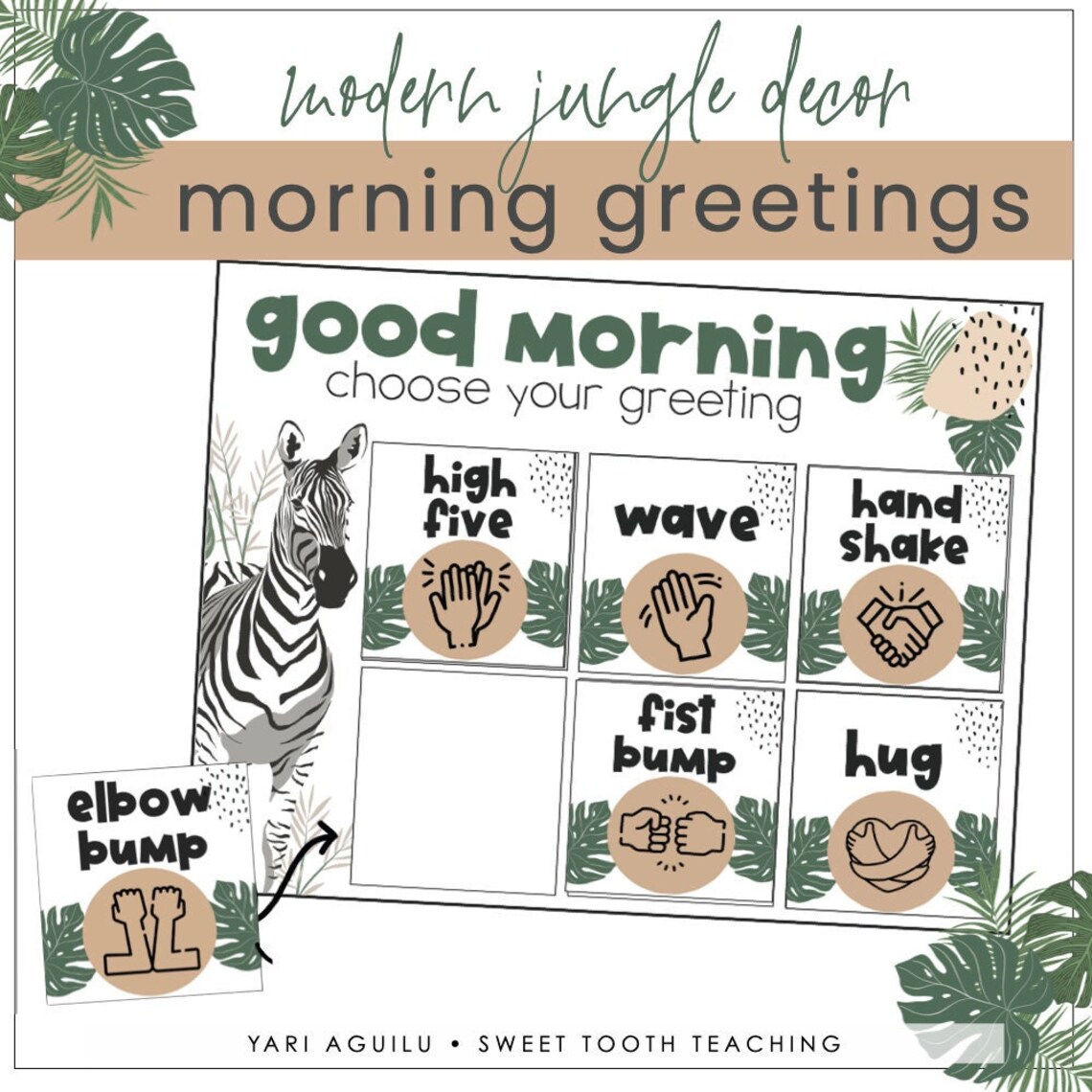 Classroom Morning Greetings Printable Classroom Decor - Etsy