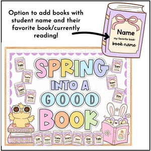 Classroom Spring Bulletin Board Kit- Spring Into Reading- April Easter ...
