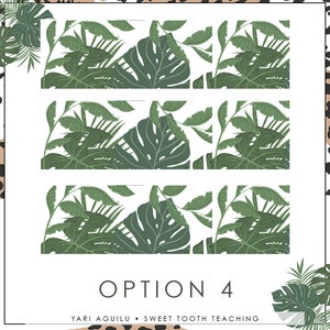 Jungle Themed Bulletin Board Borders With Cheetahs, Tigers, Tropical ...