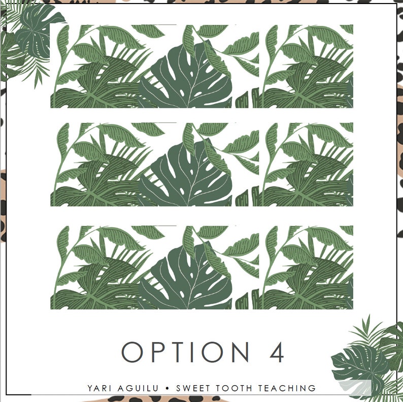 Jungle Themed Bulletin Board Borders With Cheetahs Tigers - Etsy