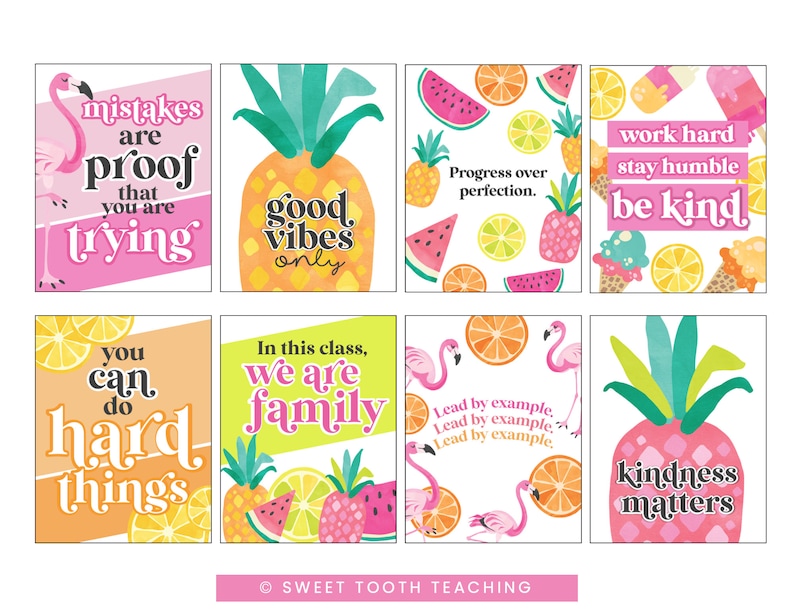 Colorful Classroom Decor Tropical And Fruity Classroom Theme Etsy