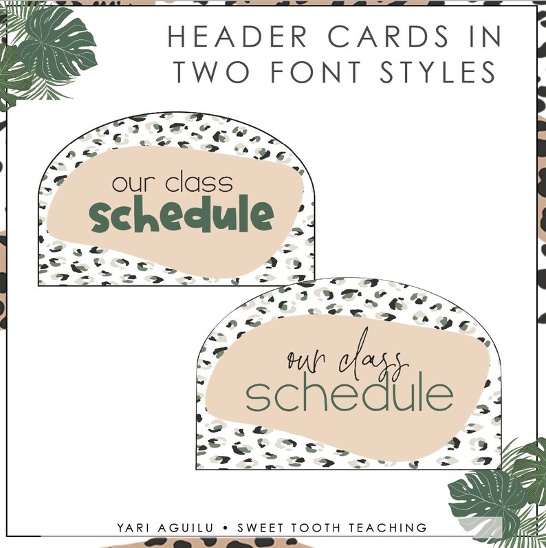 Classroom Schedule Cards Printable Classroom Decor Jungle - Etsy