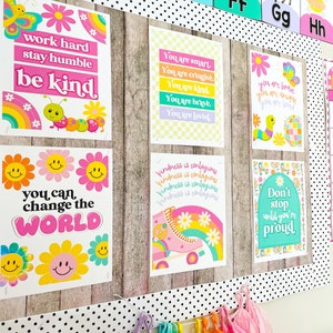 Groovy Garden Classroom Decor Bundle | Retro Colorful Decor - Etsy
