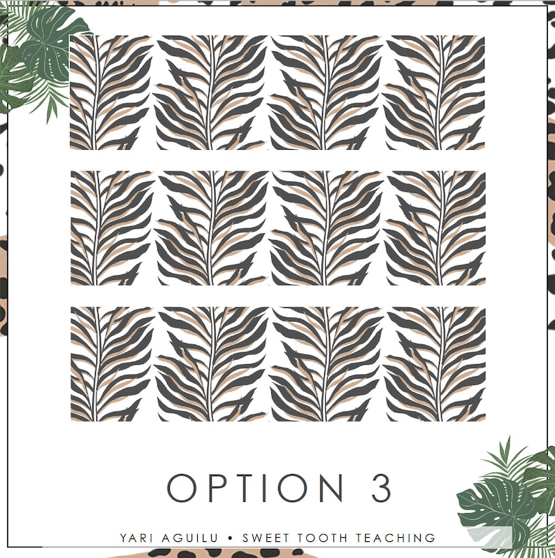 Jungle Themed Bulletin Board Borders With Cheetahs Tigers - Etsy