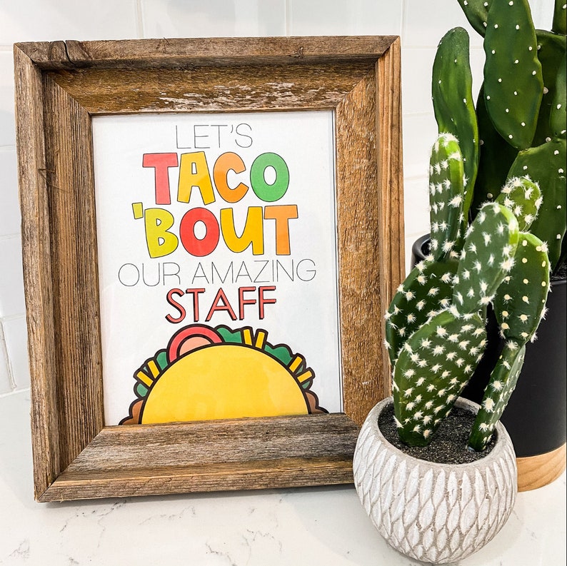 Cinco De Mayo Appreciation Sign: Taco & Nacho Bar Decor (PDF) - Etsy