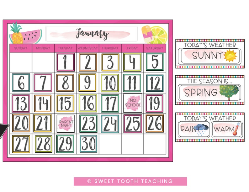 Colorful Classroom Decor Tropical & Fruity Classroom Theme - Etsy