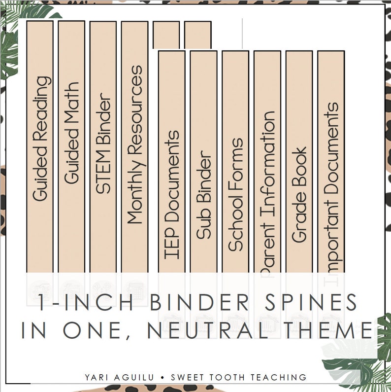 Binder Covers & Spines Printable Classroom Decor Jungle - Etsy