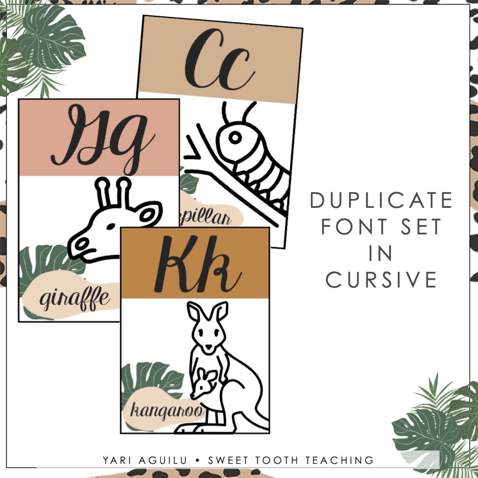 Jungle Alphabet Posters Jungle Classroom Decor - Etsy