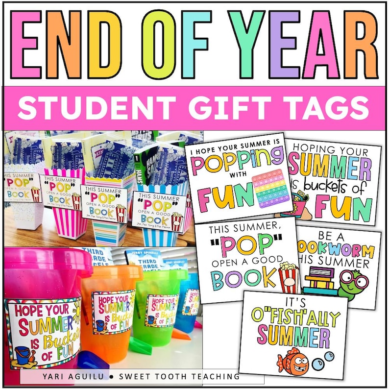 End of Year Student Gift Tags: Printable Summer Sayings (PDF) - Etsy