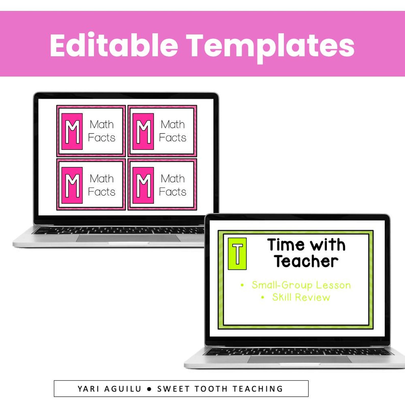 Math Workshop Rotation Board: Editable Center Cards (printable) - Etsy