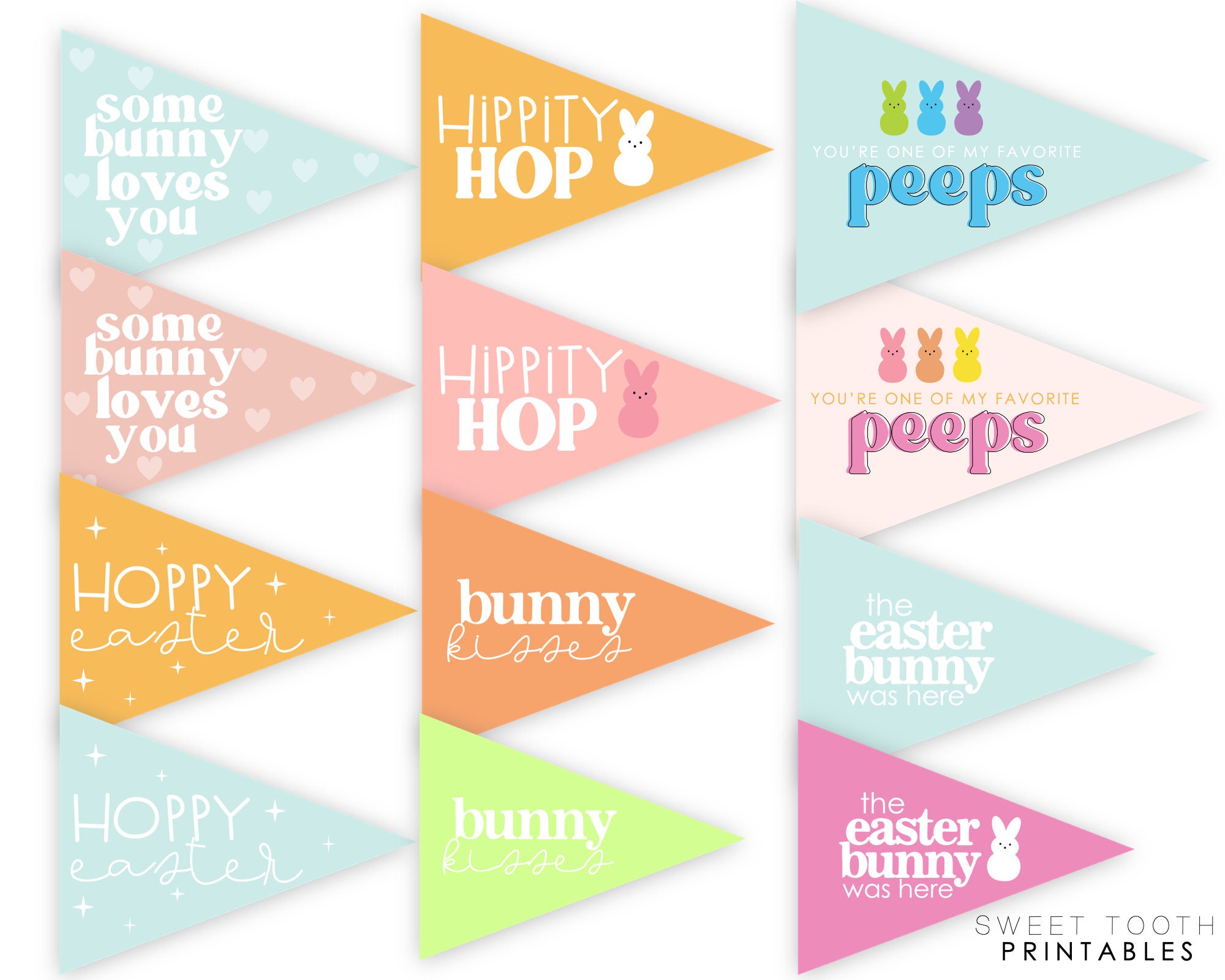 Easter Pennant Flag, Easter Basket Printable, Easter Printable, Easter ...