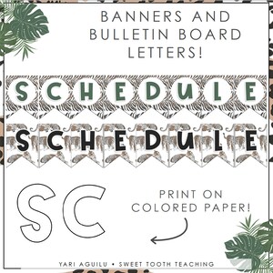 Classroom Schedule Cards | Printable Classroom Decor | Jungle Theme - Etsy