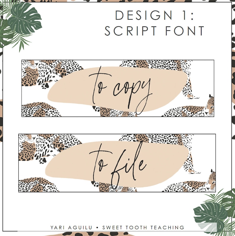 Jungle Theme Drawer Labels Printable Classroom Decor - Etsy
