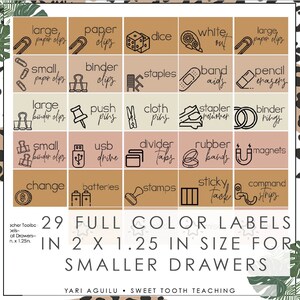 Neutral Colors Teacher Toolbox Printable Labels for Teacher Supplies ...