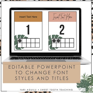 Printable Classroom Decor | Jungle Theme | Number Posters - Etsy