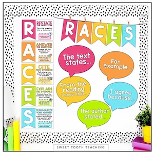 RACES Writing Strategy Posters | EDITABLE | Citing Text Evidence | Text ...