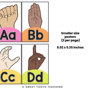 Colorful ASL Alphabet Posters | American Sign Language Abc | Groovy ...