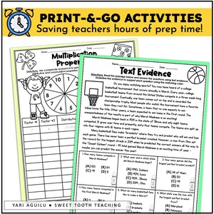 3rd Grade Review Worksheets Homeschooling | Spring Math, Reading ...