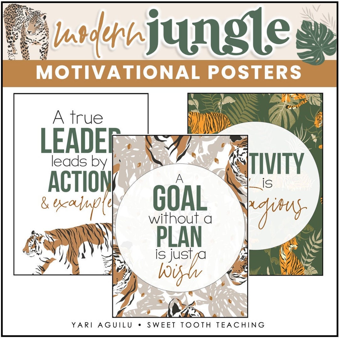 Inspirational Quote Posters | Jungle Theme Classroom Decor | Safari ...