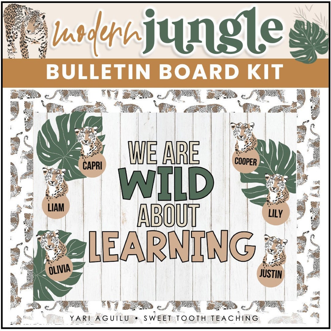 Jungle Theme Bulletin Board Kit | Printable Classroom Decor - Etsy