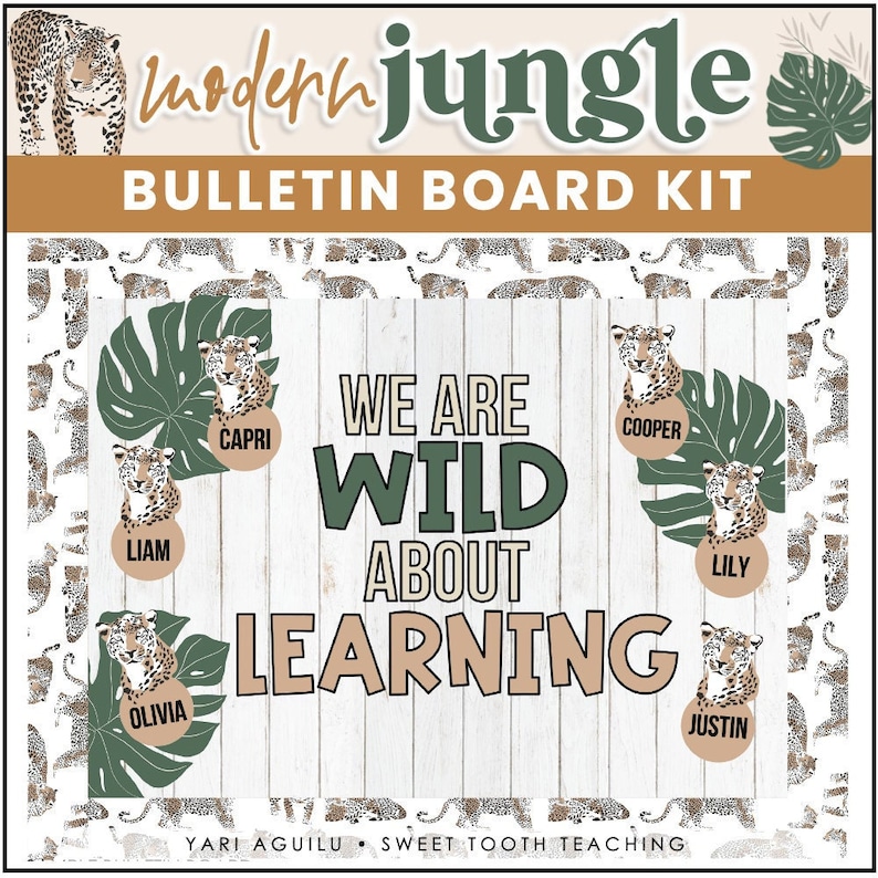 Jungle Theme Bulletin Board Kit Printable Classroom Decor - Etsy