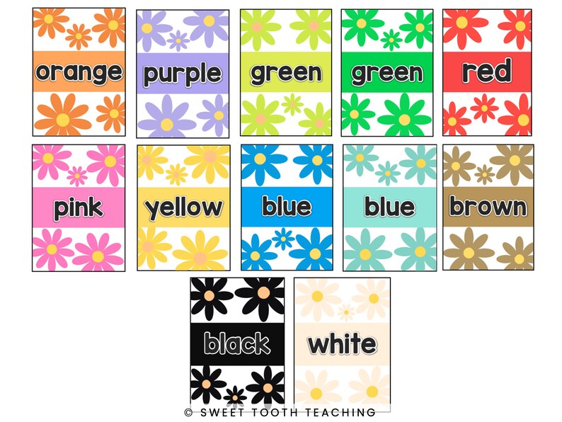 Color Posters | Groovy Garden Retro Decor | Editable | DIGITAL DOWNLOAD ...