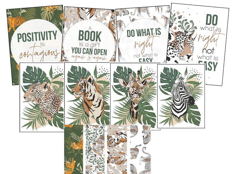 Jungle Themed Classroom Decor Neutral Classroom Decorations - Etsy