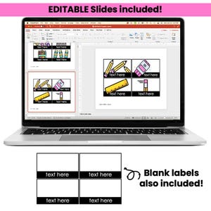 Colorful Classroom Supply Labels With Pictures | EDITABLE Classroom ...