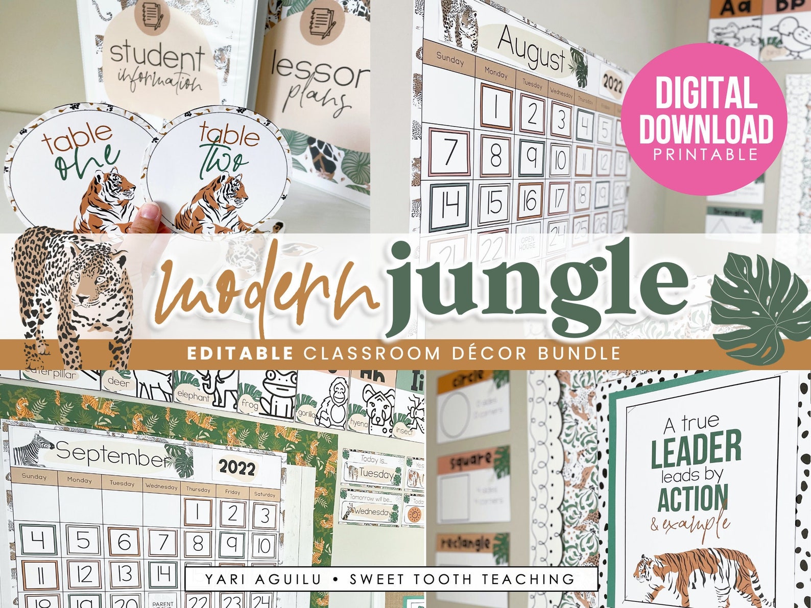 Jungle Themed Classroom Decor Neutral Classroom Decorations - Etsy
