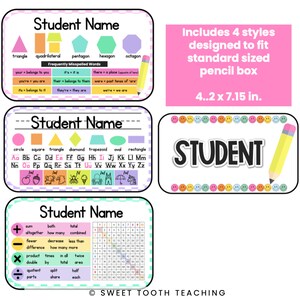 Colorful Pencil Box Tags | Groovy Theme Classroom Decor | Kindergarten ...