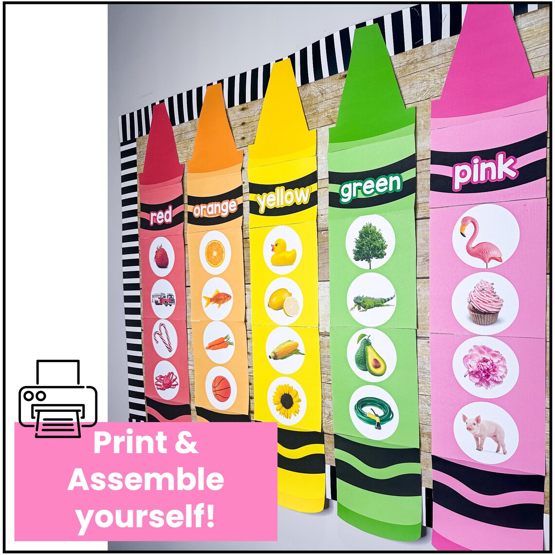 Crayon Color Posters: English & Spanish Classroom Decor (digital ...