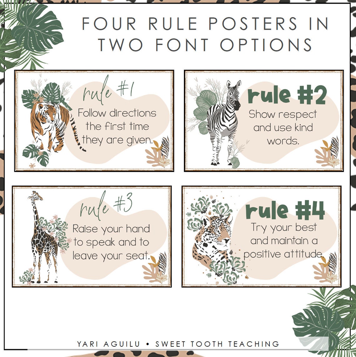 Classroom Decor Class Rules Posters Wall Posters for - Etsy